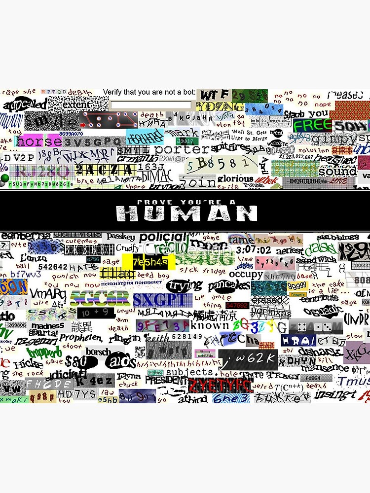 Prove Youre A Human Captcha Verified Poster By Crodesign Redbubble