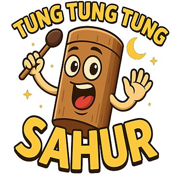 "Tung Tung Tung Sahur" Cartoon Drum Wake-Up Call Tee" Sticker for Sale by GG-Graphics | Redbubble