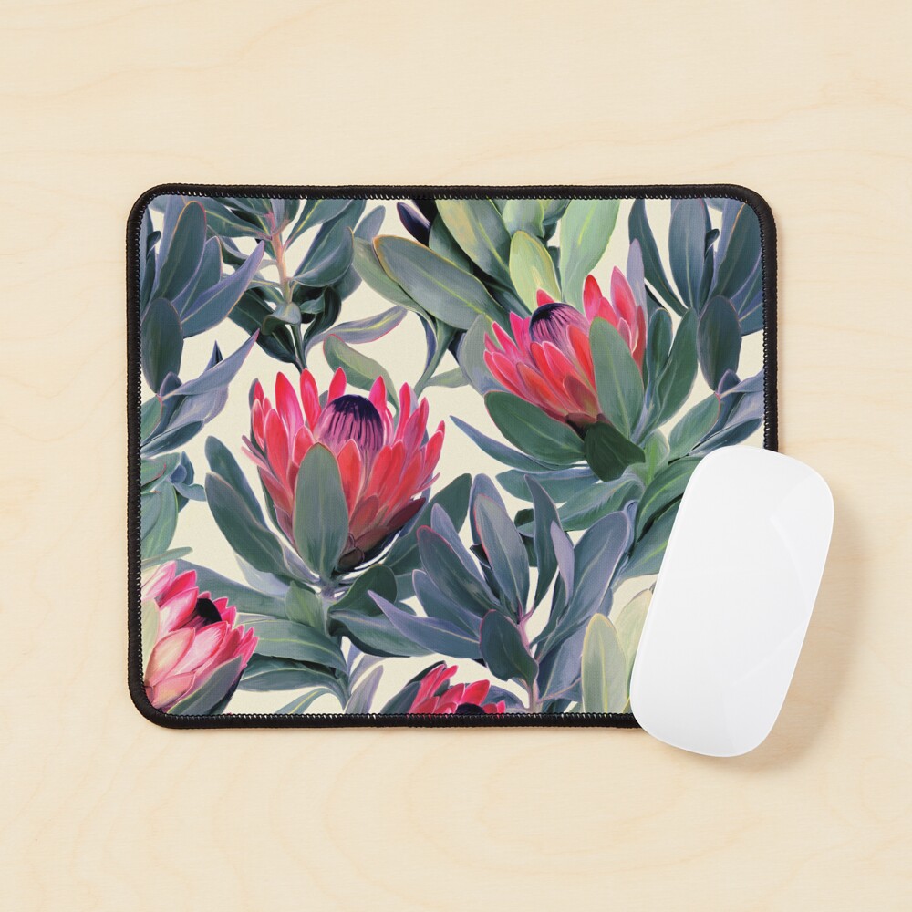 "Painted Protea Pattern" Pillow for Sale by micklyn | Redbubble