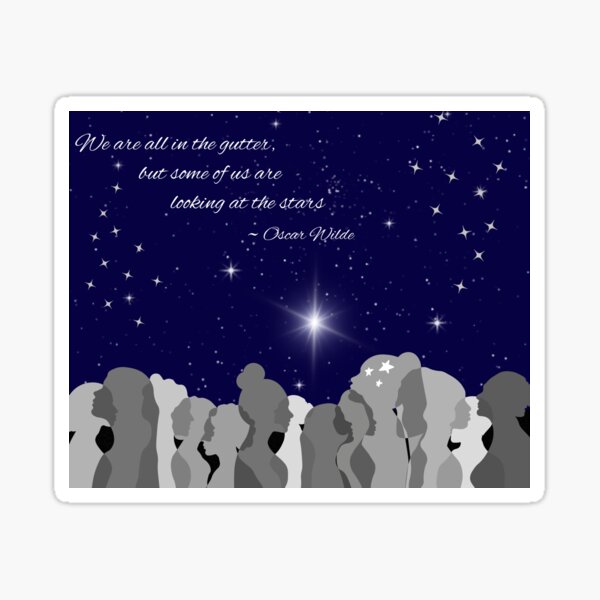 "Oscar Wilde: We Are All in the Gutter" Sticker for Sale by EJVisuals ...