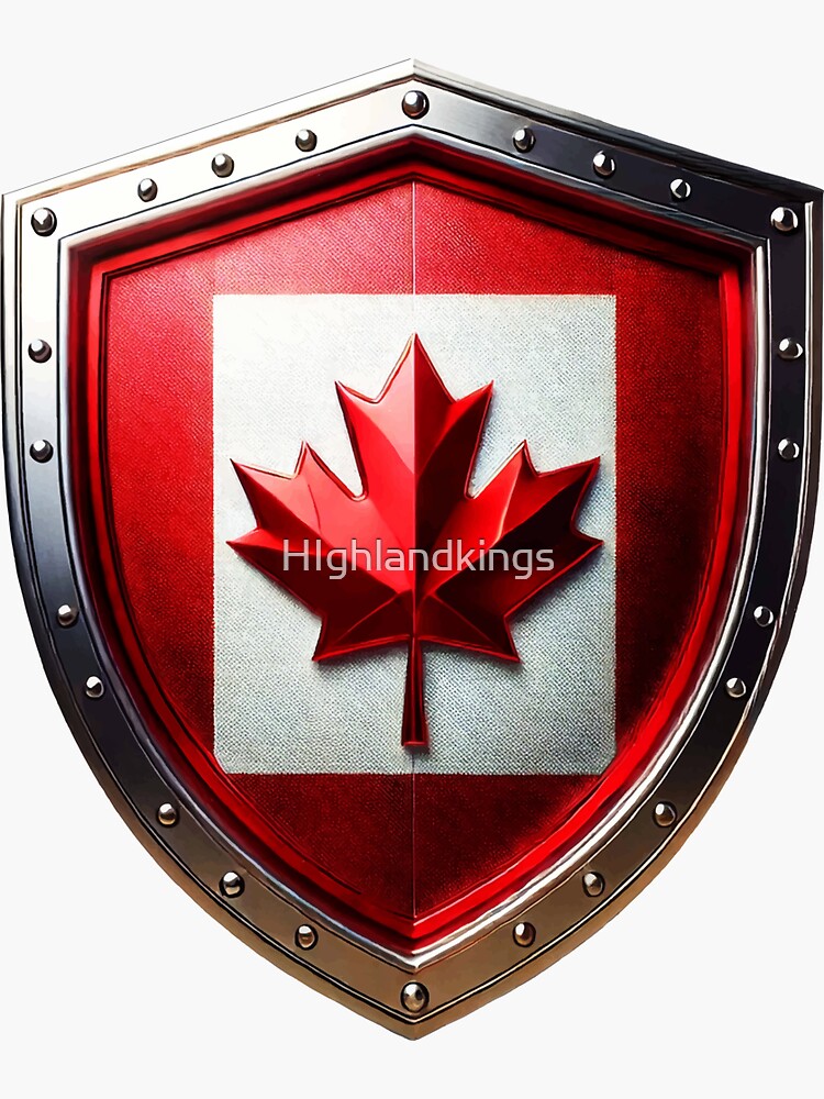 "Canadian Shield of Honor – Maple Leaf Pride Emblem" Sticker for Sale ...