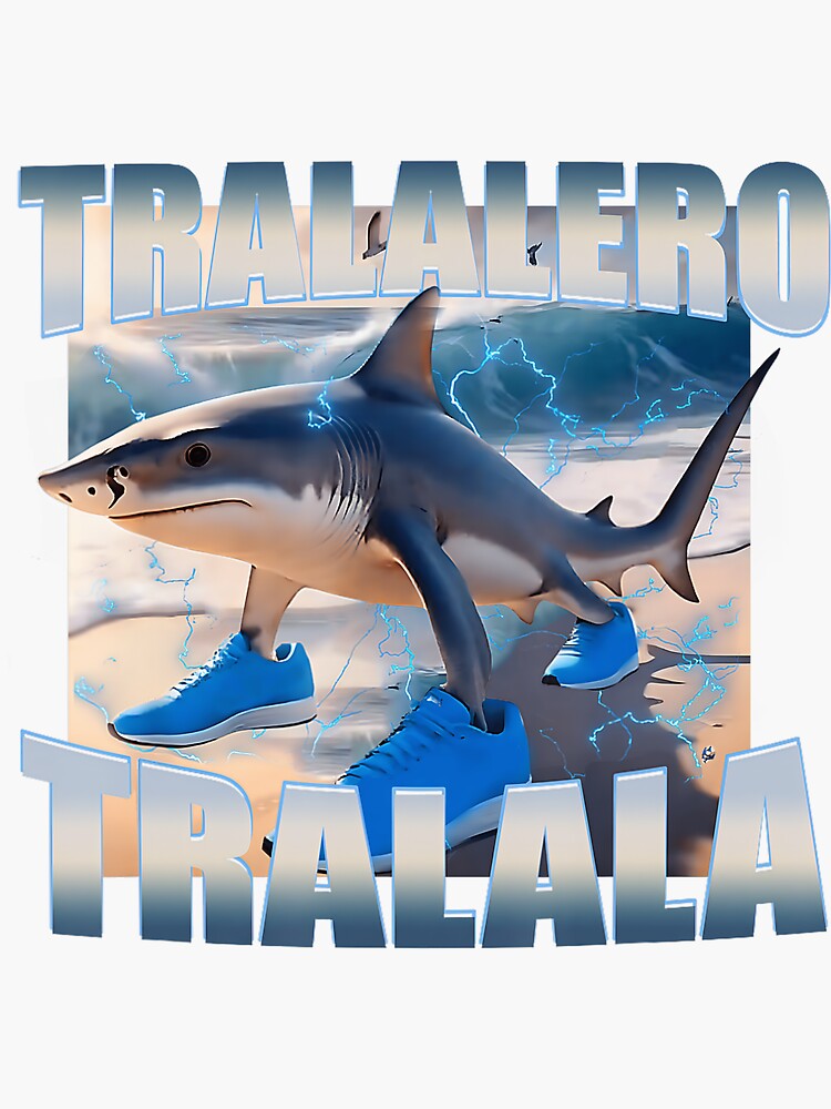 "Tralalero tralala AI Brainrot Italian Meme" Sticker for Sale by ...