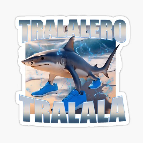 "Tralalero tralala AI Brainrot Italian Meme" Sticker for Sale by ...