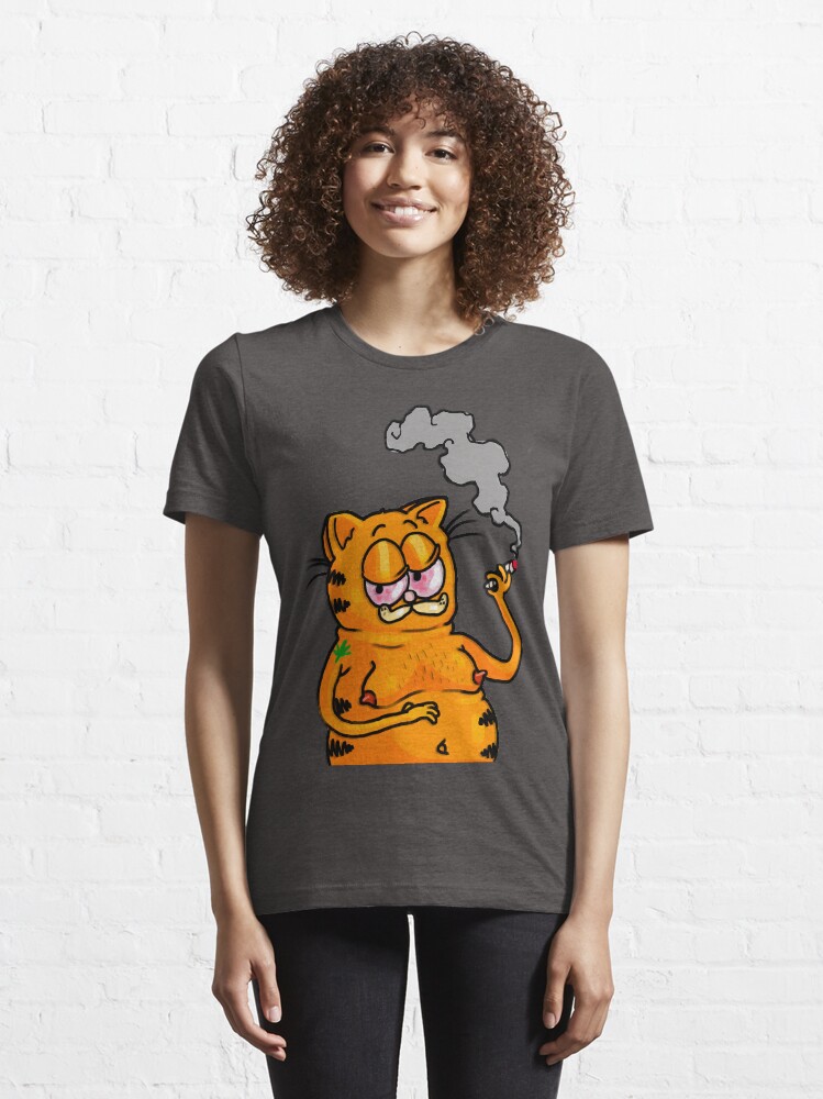 "Garfield Smoking Weed" T-shirt for Sale by thesandworm | Redbubble ...