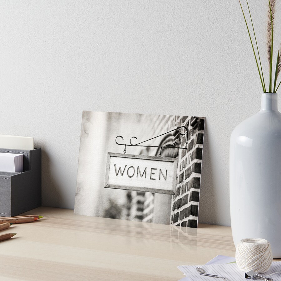 "Ladies Room, Women's Restroom Sign Art" Art Board Print by CarolynJC ...