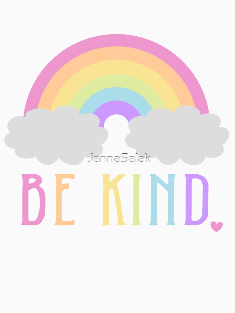 "Be Kind Pastel Rainbow Pride" T-shirt by JannaSalak | Redbubble