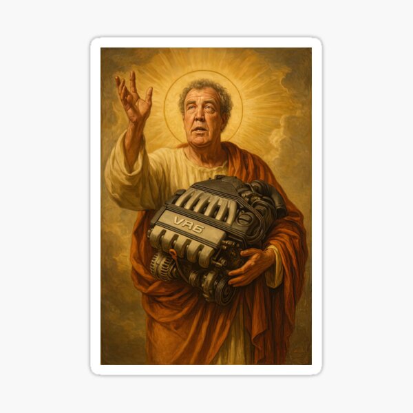 "Jeremy Clarkson Protect us from Electric Motors" Sticker for Sale by ...