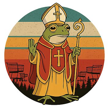 "His Holiness Pope Glorbo | Frog Pope of the Parking Lot" Sticker for ...