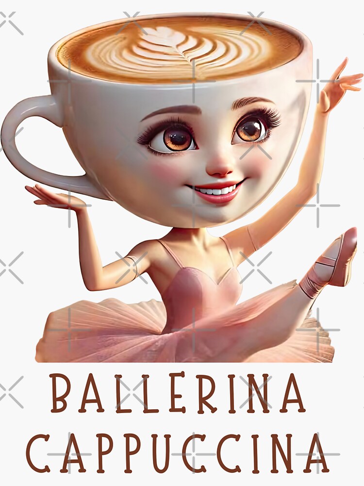 "ballerina cappucina italian brain rot anomaly" Sticker for Sale by ...