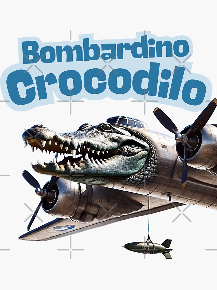 "bombardino crocodilo italian brain rot anomaly" Sticker for Sale by ...