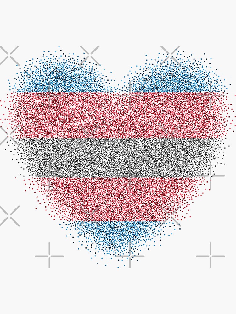 "Trans Glitter Heart" Sticker for Sale by PikiOllie | Redbubble