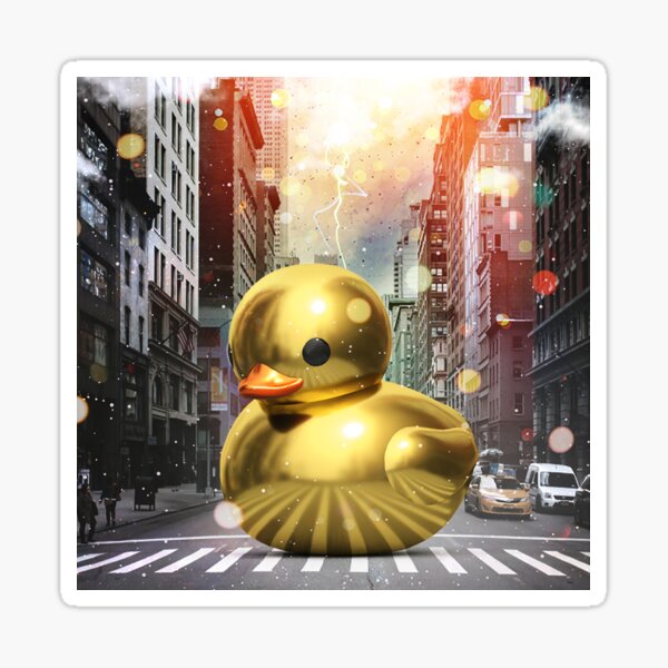 "The Golden Rubber Duck" Sticker by vinpez | Redbubble