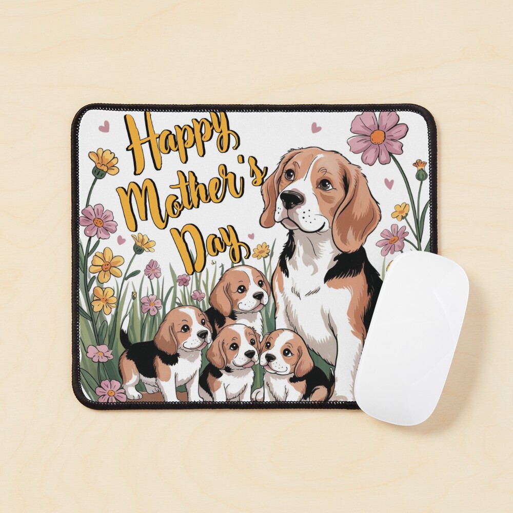 " HAPPY MOTHER'S DAY - MAMA BEAGLE - MOTHER'S DAY TEXT" Sticker for ...