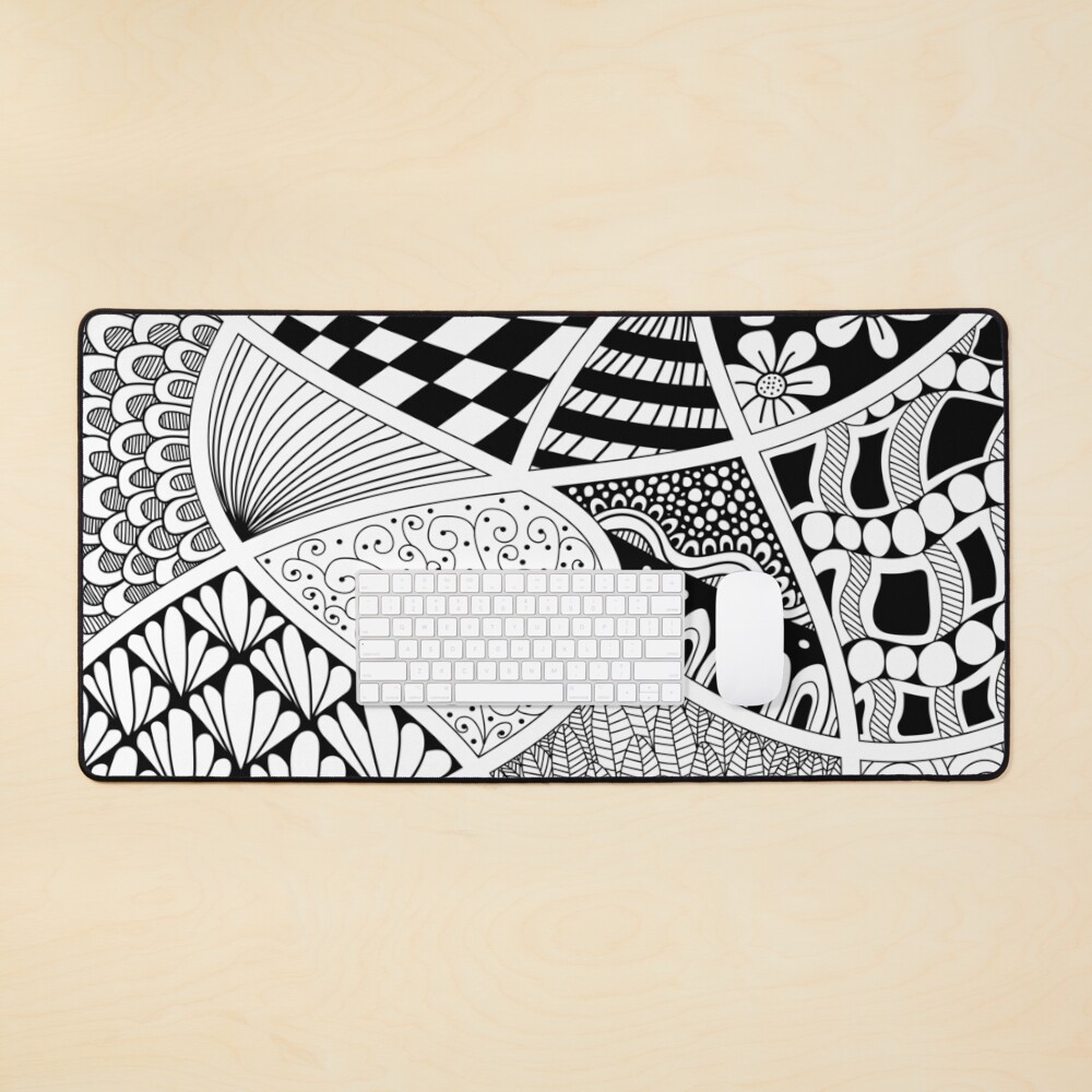 "Elegant Zentangle Art Deco Design | Intricate Abstract Pattern" Poster ...