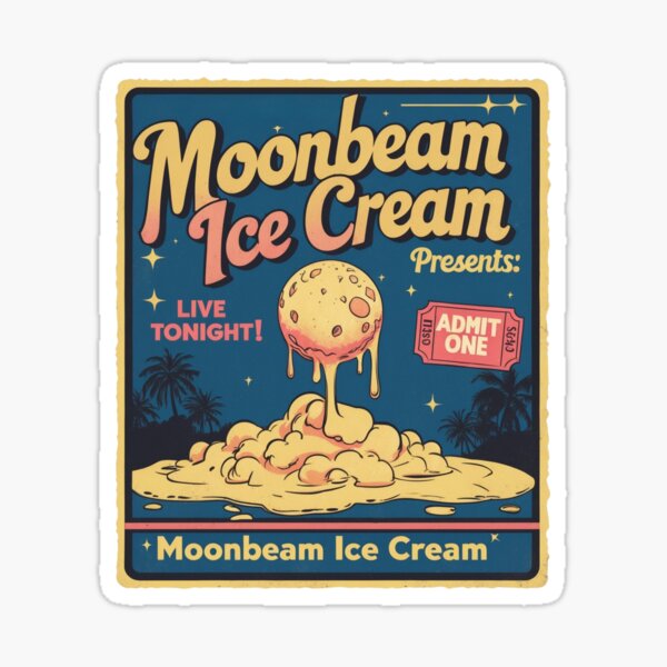 "BENSON BOONE MOONBEAM ICE CREAM" Sticker for Sale by CapysCreations ...