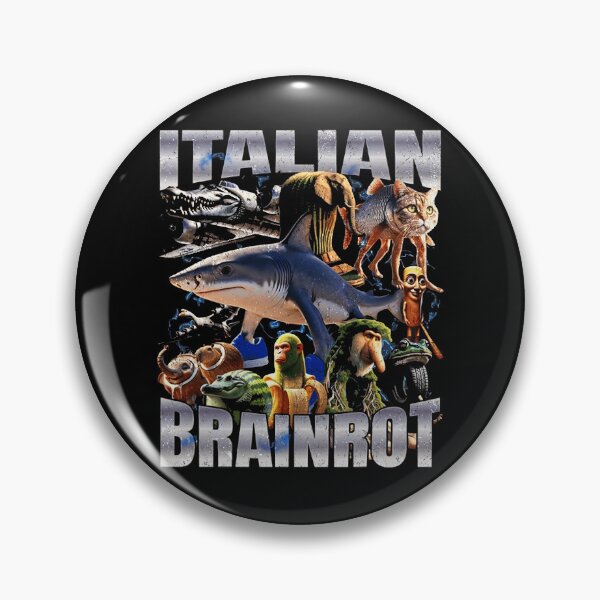 "Italian Brainrot" Pin for Sale by qwedrtatsui | Redbubble