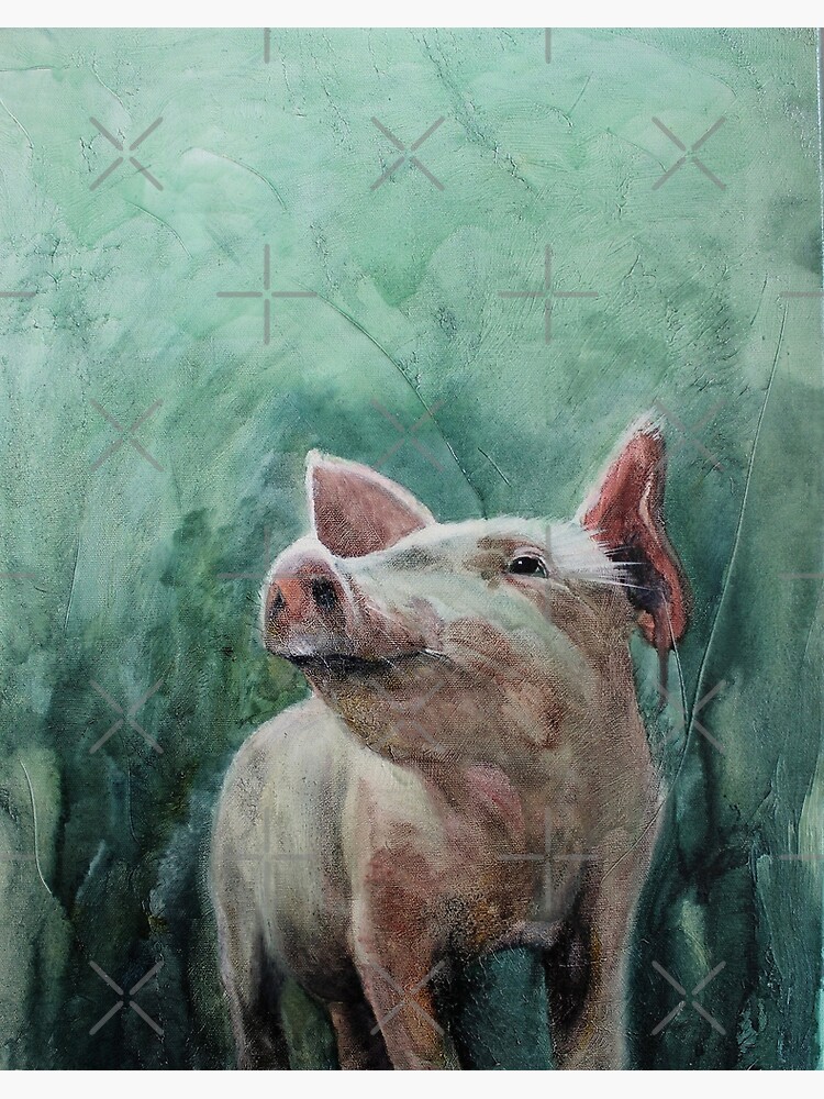 "Mighty Fine Pig" Poster for Sale by damasktattoo | Redbubble