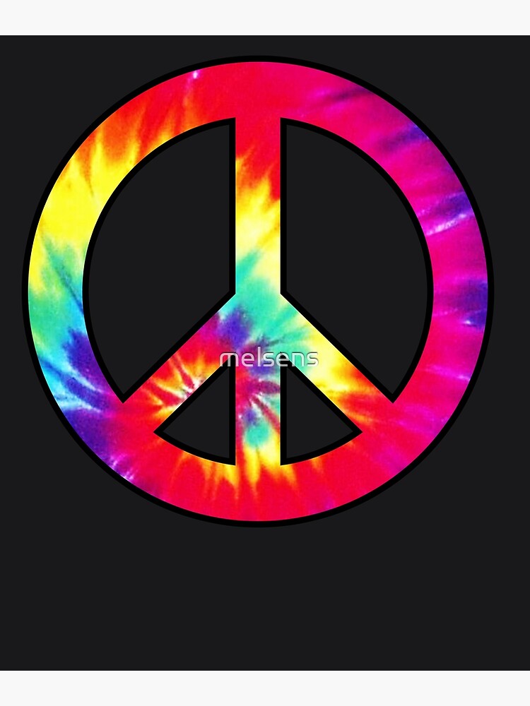 "Tie Dye Peace Sign - Tie-Dyed Design" Poster for Sale by melsens ...