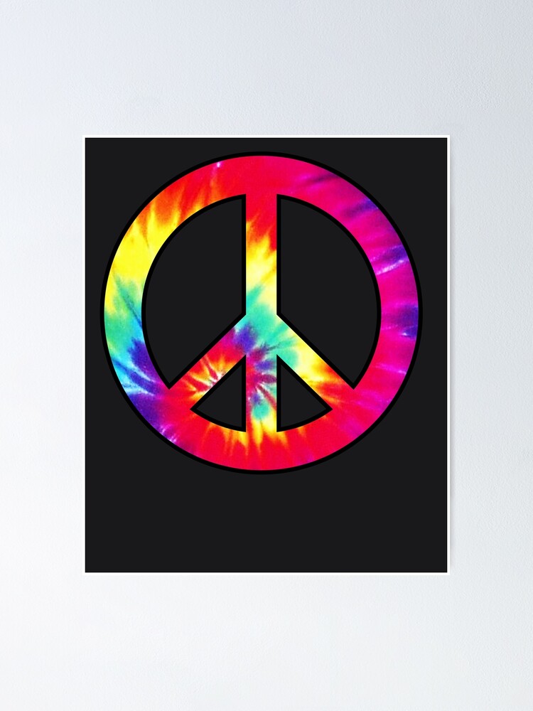 "Tie Dye Peace Sign - Tie-Dyed Design" Poster for Sale by melsens ...