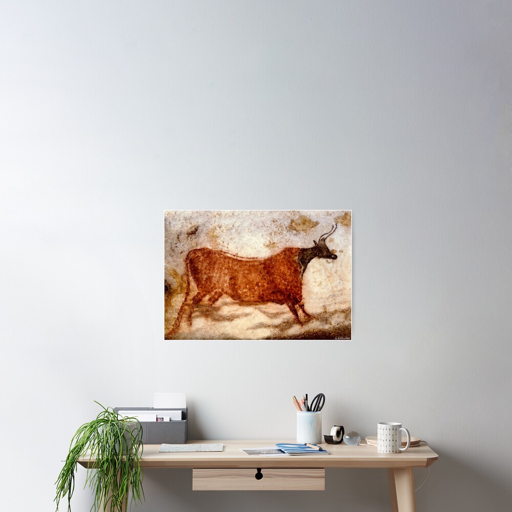 "Lascaux Red Cow" Poster by WWestmoreland | Redbubble
