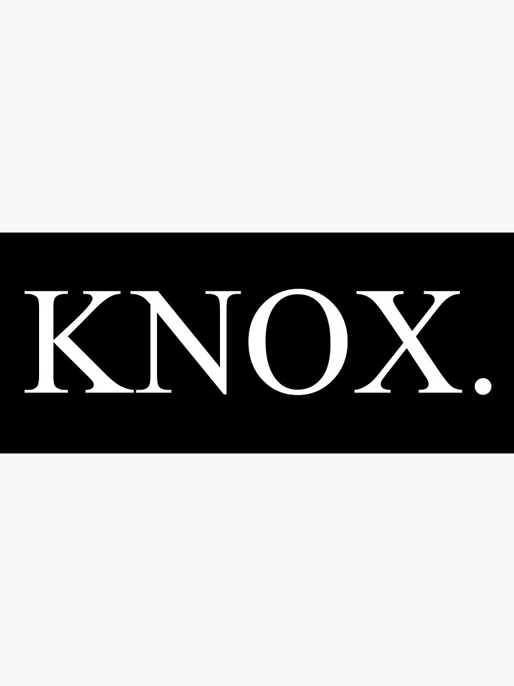 "KNOX." Sticker by Rainsa1 | Redbubble