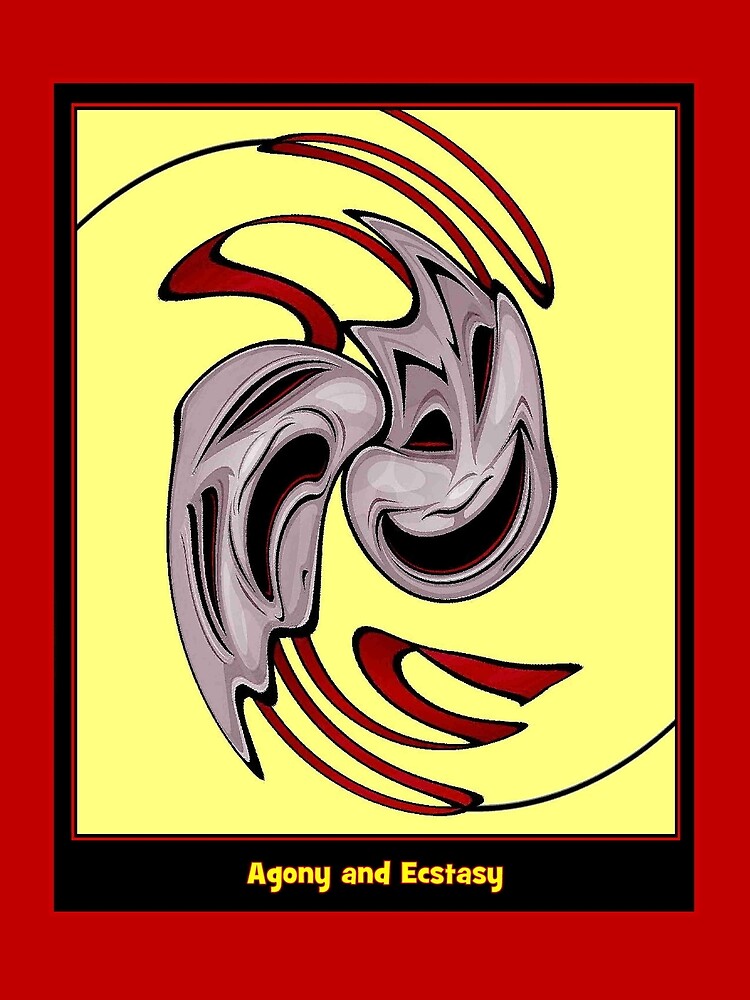 "AGONY and ECSTASY : Abstract Mardi Gras Masks Print" Scarf for Sale by ...