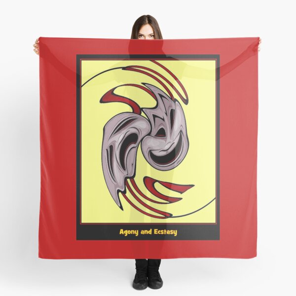 "AGONY and ECSTASY : Abstract Mardi Gras Masks Print" Scarf for Sale by ...