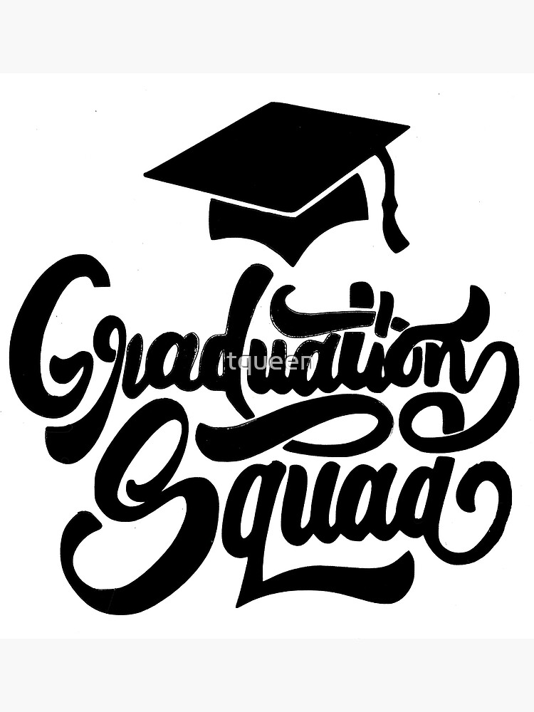 "Graduation Squad cap" Poster for Sale by tqueen | Redbubble