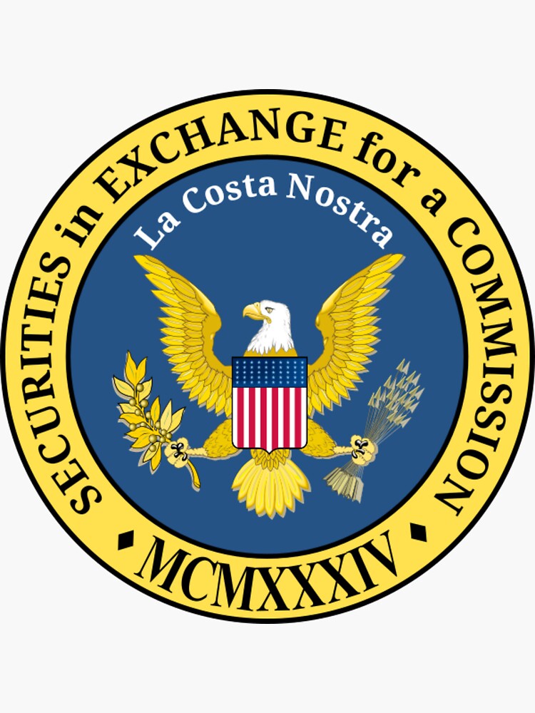 "SEC Securities In Exchange For A Commission" Sticker by Bitninjasupply ...