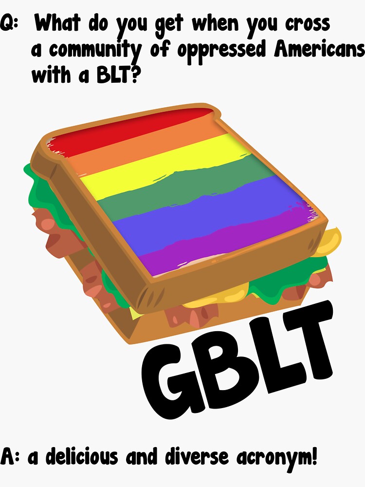 "GBLT Funny Gay Meme Rainbow Flag LGBT " Sticker for Sale by ...