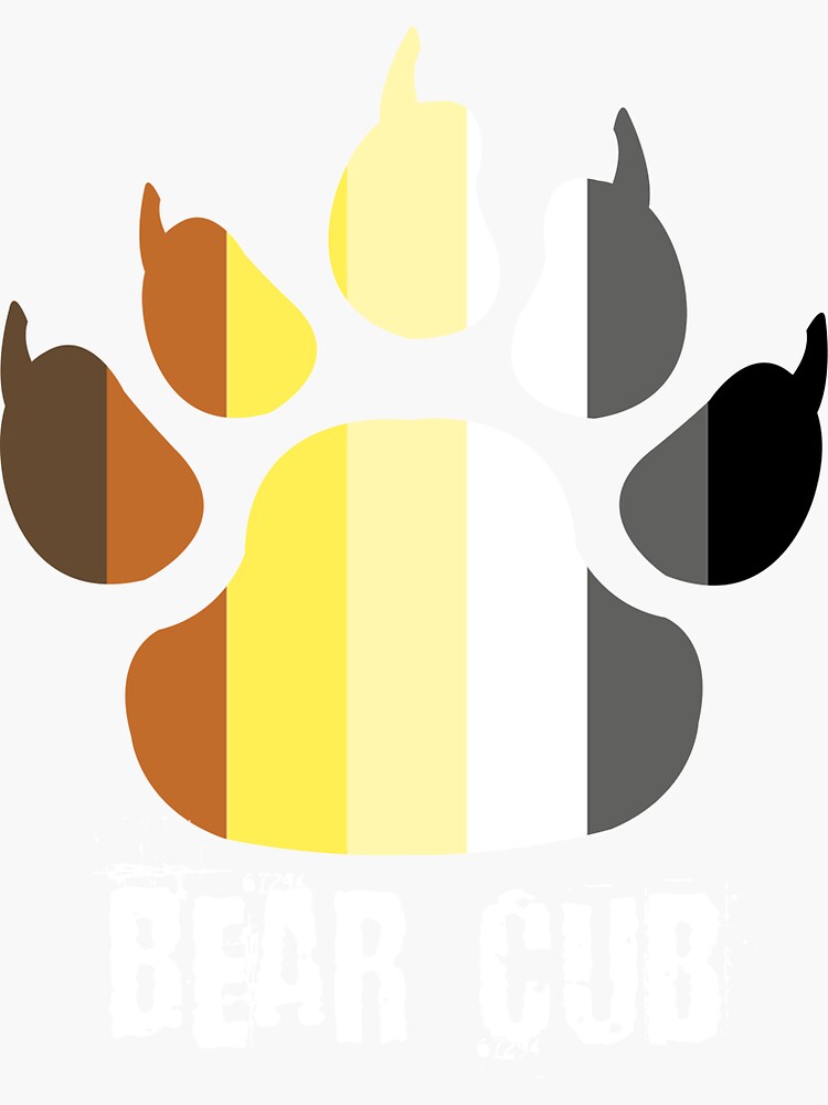 "Vintage Retro Gay Bear Cub Paw Pride Flag " Sticker for Sale by ...