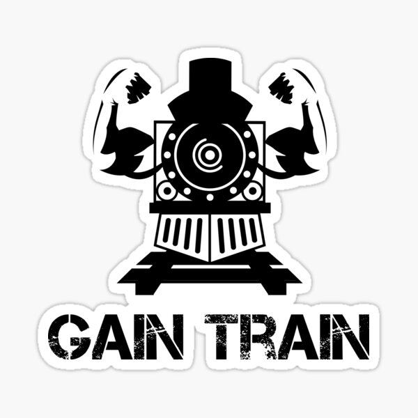 "Gain Train Training Powerlifting Bodybuilding Fitness" Sticker by ...
