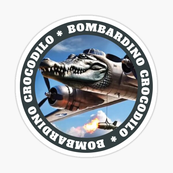 "Bombardino Crocodillo (Italian Brainrot viral Meme)" Sticker for Sale ...