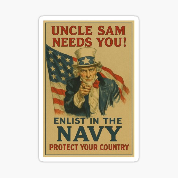 "Uncle Sam Needs You" Sticker for Sale by Start-Aviation | Redbubble