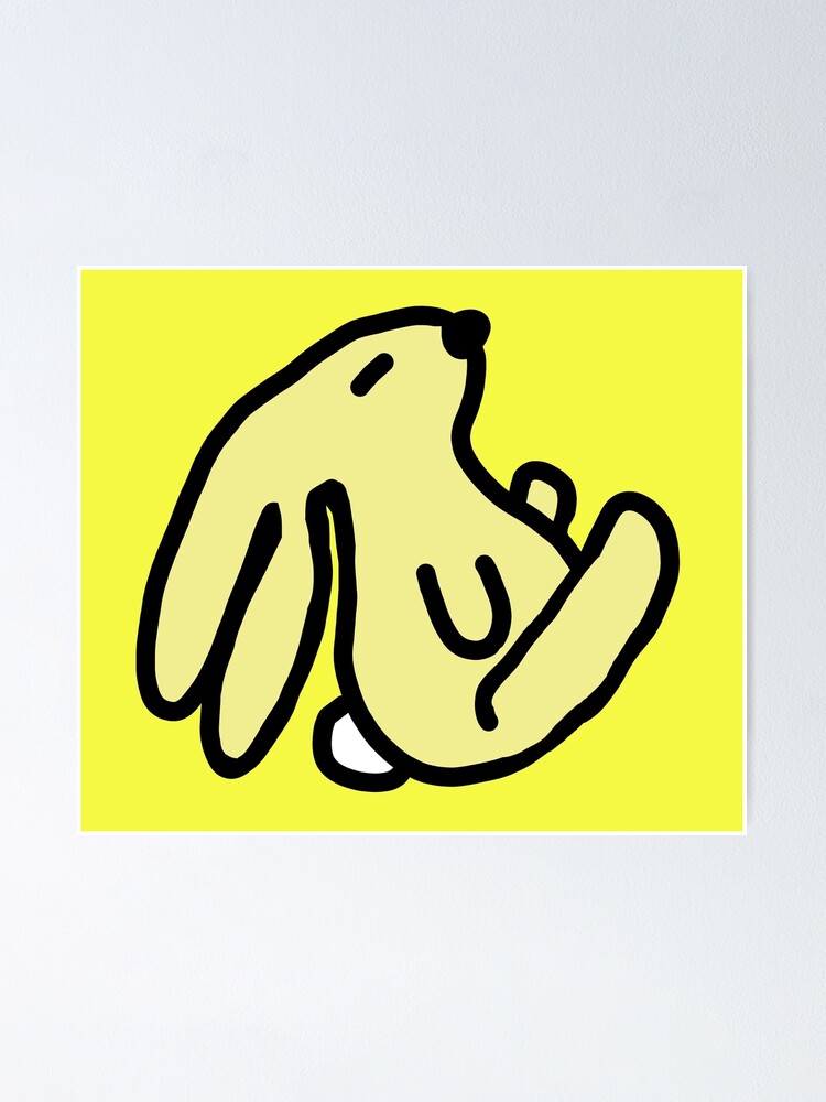 "Wobbly Bunny (Yellow)" Poster for Sale by looloobug01 | Redbubble