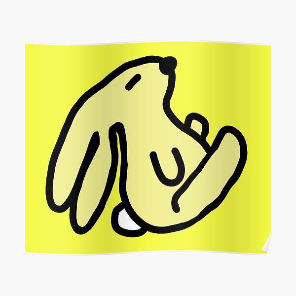 "Wobbly Bunny (Yellow)" Poster for Sale by looloobug01 | Redbubble