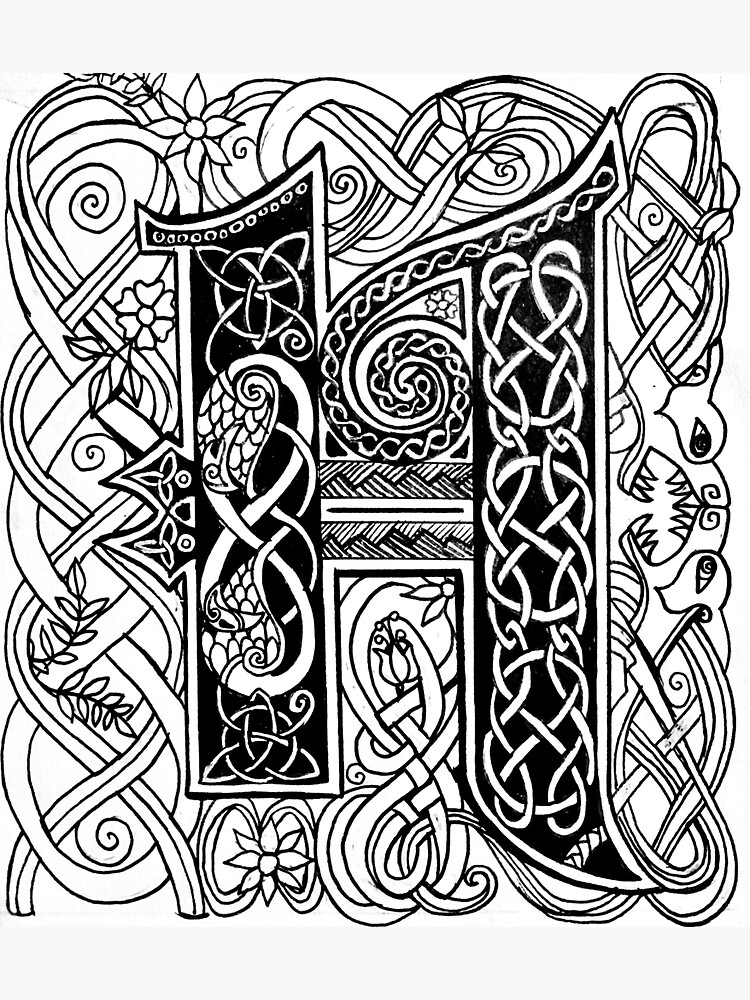 "Celtic H" Sticker by ZeleZele | Redbubble