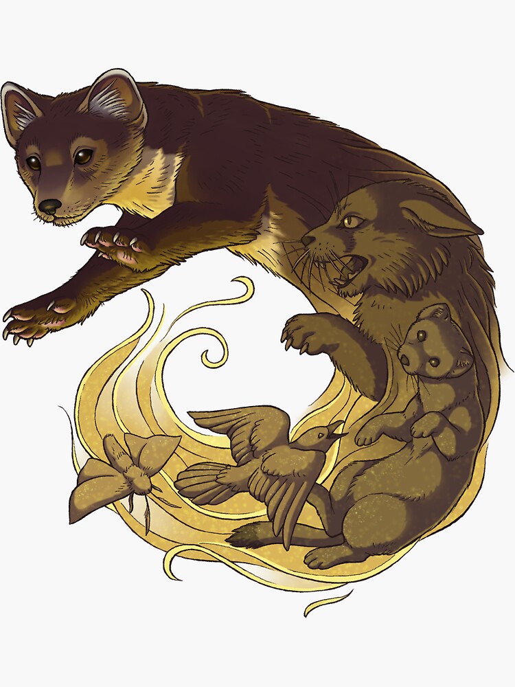 "Pantalaimon" Sticker for Sale by AlexBaxter | Redbubble