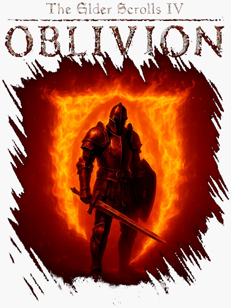 "Elder Scrolls Oblivion Remastered Logo Classic" Sticker for Sale by ...
