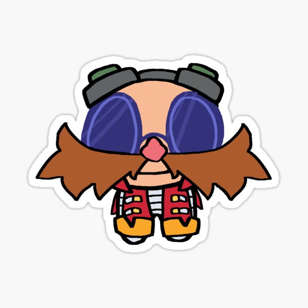"BTW adhd creature Doctor Eggman / Ivo Robotnik YIPPEE!!" Sticker for ...