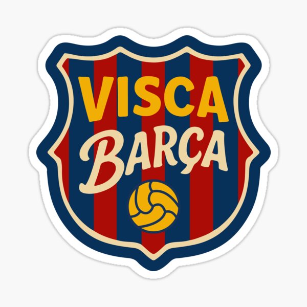 "FC Barcelona Visca Barca Badge" Sticker for Sale by abihooper | Redbubble