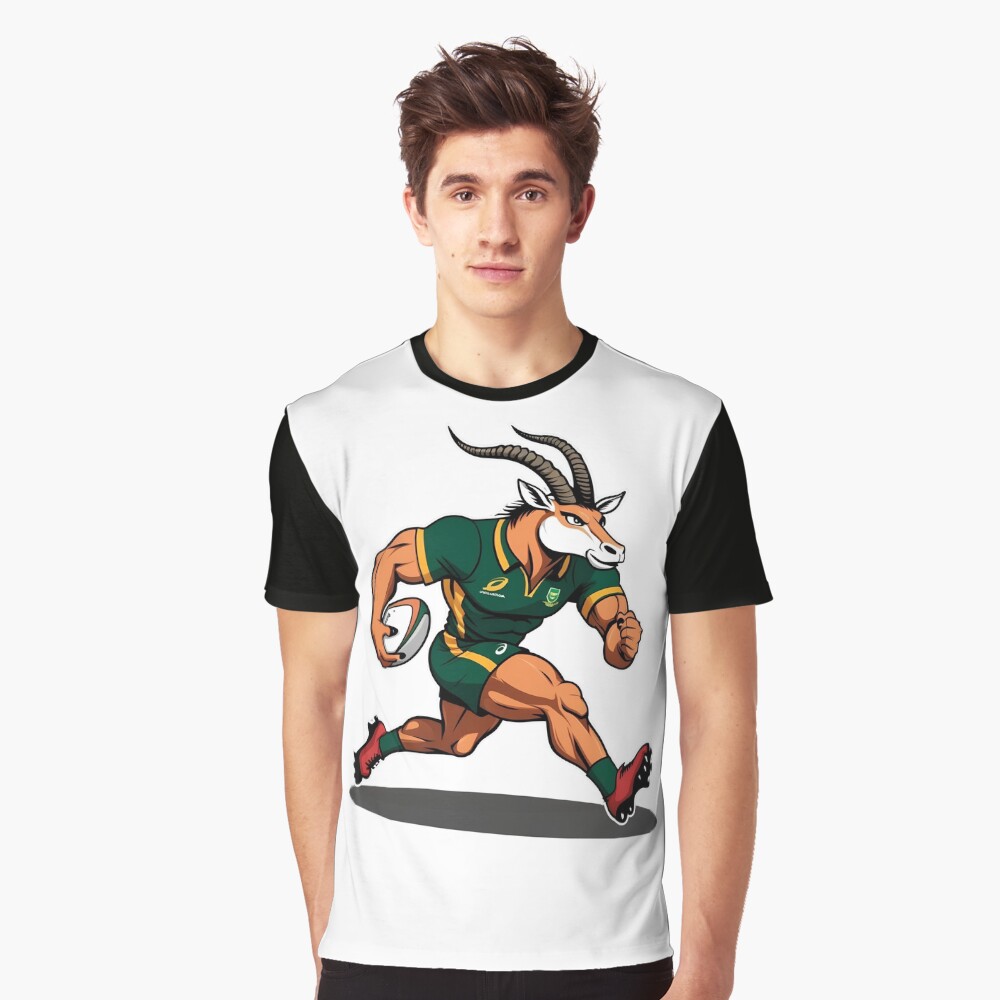 "Springbok Rugby Mascot – South Africa Power Art" Sticker for Sale by ...