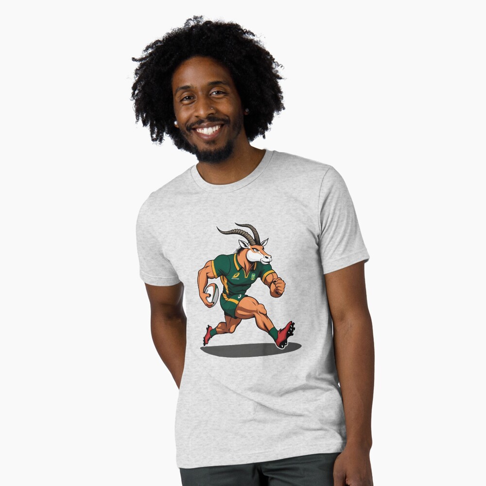 "Springbok Rugby Mascot – South Africa Power Art" Sticker for Sale by ...