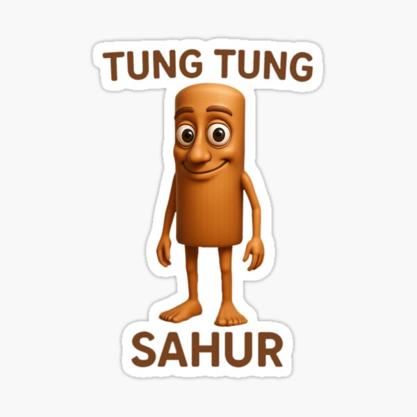 Sticker for Sale mit "Italienischer Brainrot - Tung Tung Tung Tung ...