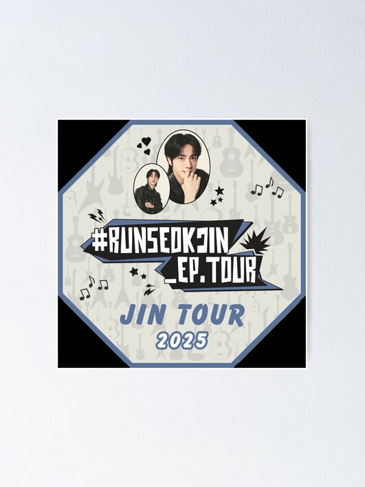"Jin BTS Run Seokjin Ep Tour, Jin Concert 2025" Poster for Sale by ...