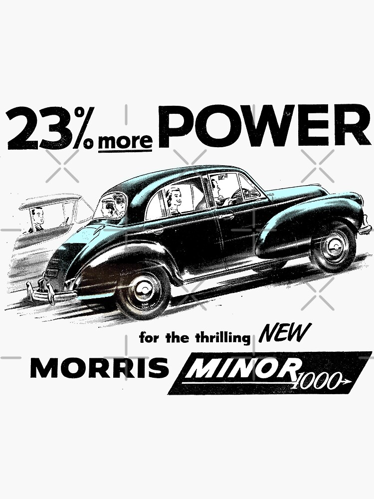 "MORRIS MINOR" Sticker for Sale by ThrowbackMotors | Redbubble