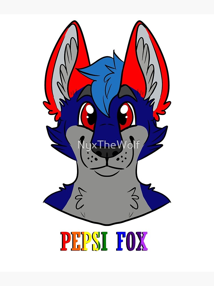 "Pepsi Fox " Art Print by NyxTheWolf | Redbubble