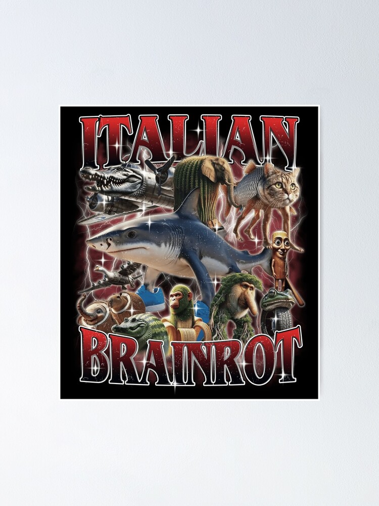 "Italian Brainrot Surreal Meme" Poster for Sale by quotes-print | Redbubble