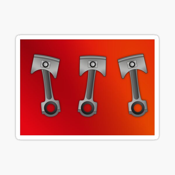 "Engine pistons" Sticker by Camion14 | Redbubble