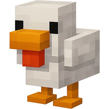 "Minecraft-Inspired Chicken - Blocky Pixel Art" Sticker for Sale by ...